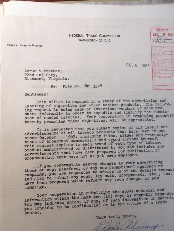 FTC letter | Waiting